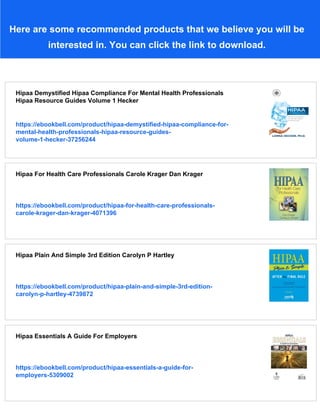 Hipaa Guidelines A Quickstudy Laminated Reference Guide First Edition ...