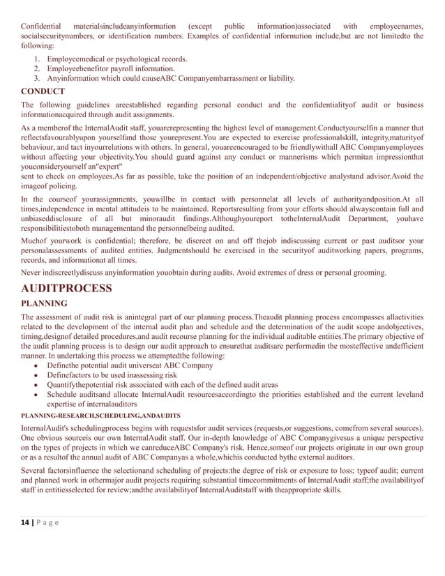 17129338 internal-audit-manual | PDF