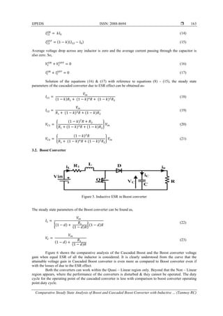 Comparative Steady State Analysis of Boost and Cascaded Boost Converter ...