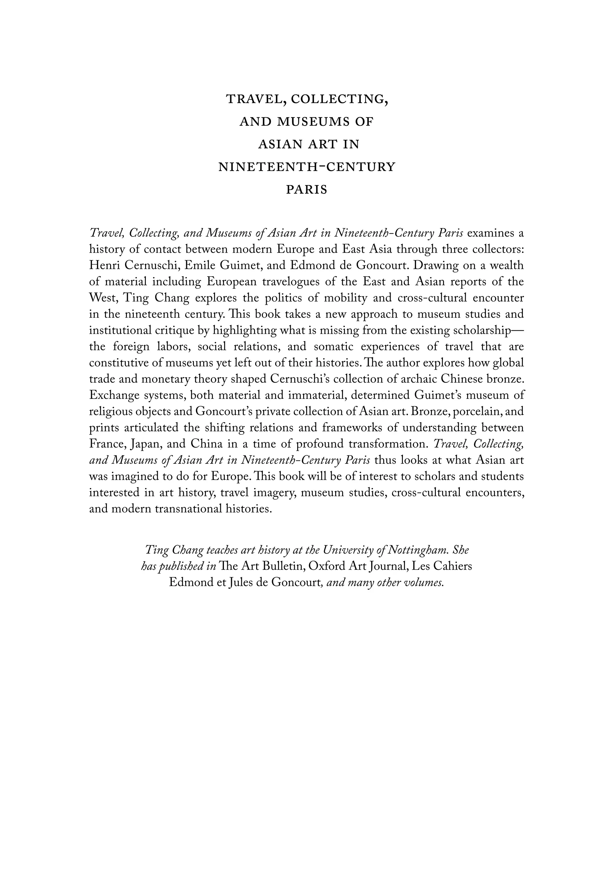 Travel Collecting And Museums Of Asian Art In Nineteenthcentury Paris ...