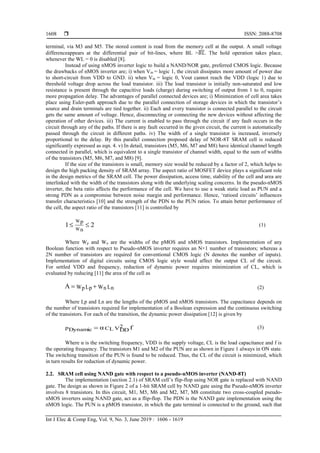 Energy optimization of 6T SRAM cell using low-voltage and high-performance inverter structures | PDF