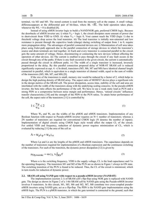 Energy optimization of 6T SRAM cell using low-voltage and high-performance inverter structures | PDF