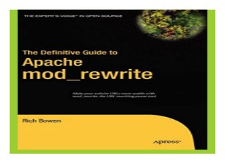 The Definitive Guide to Apache mod_rewrite Definitive Guides Hardcover book 511