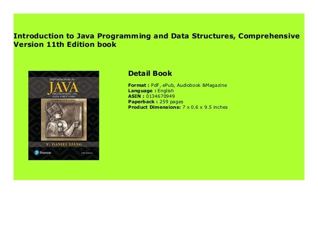 Introduction To Java Programming And Data Structures Comprehensive Version 11th Edition Book 757