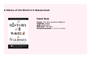 A History of the World in 6 Glasses book 634