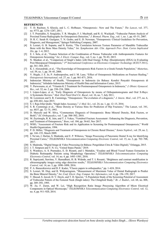 Vertebra Osteoporosis Detection Based On Bone Density Using Index Singh Statistical Blended
