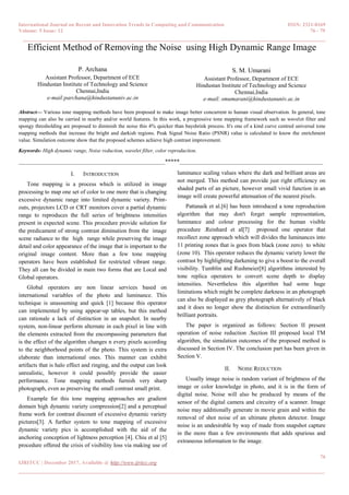 Efficient Method of Removing the Noise using High Dynamic Range Image | PDF