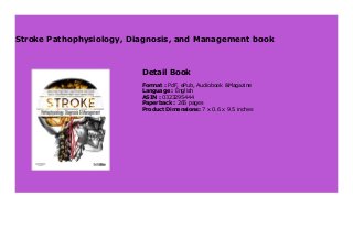 Stroke Pathophysiology, Diagnosis, and Management book 899