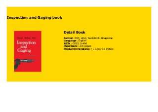 Inspection and Gaging book 476