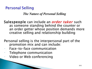 Personal Selling Examples Marketing