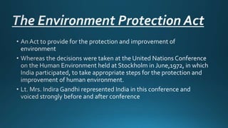 Environment Protection Act , 1986 | PPTX