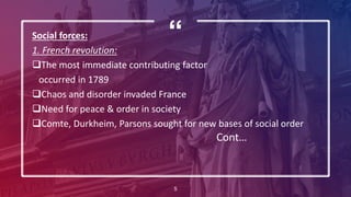 SOCIAL AND INTELLECTUAL FORCES IN THE DEVELOPMENT OF SOCIOLOGICAL ...