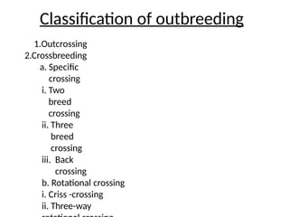 Mating systems in farm animals, focused on OUTBREEDING.pptx