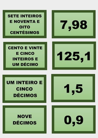 BARALHO- LEITURA NÚMEROS DECIMAIS