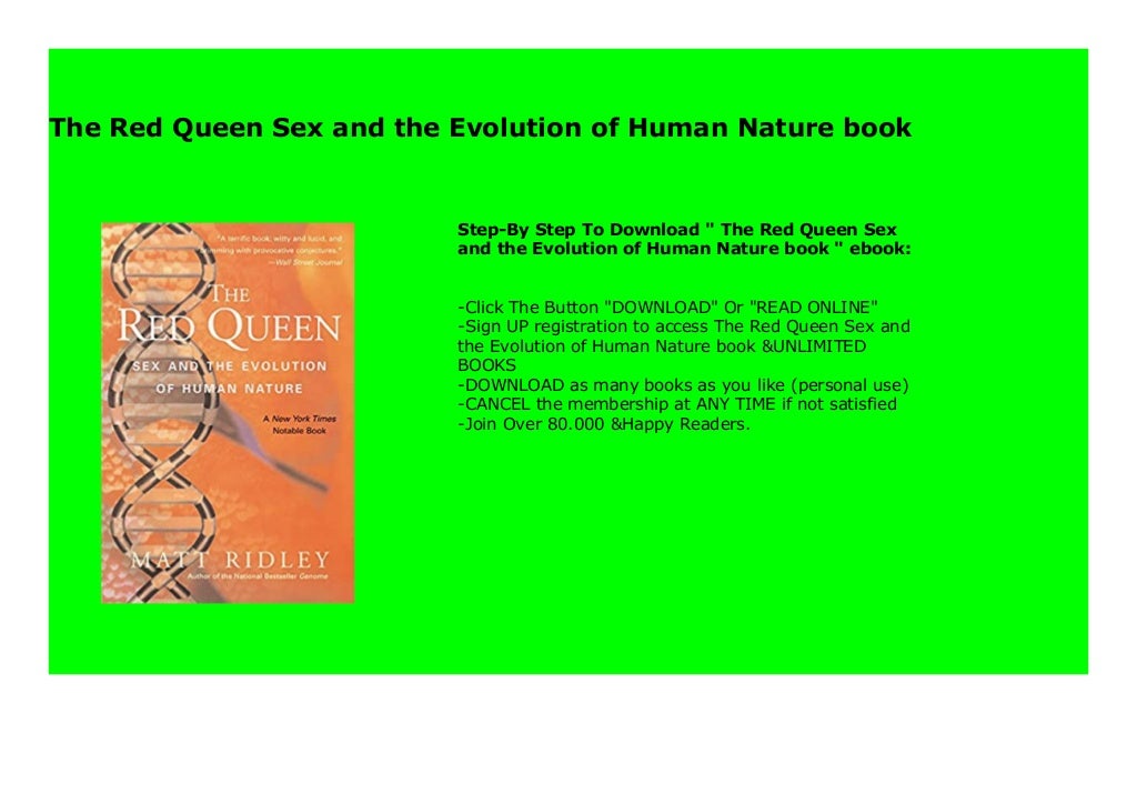 The Red Queen Sex And The Evolution Of Human Nature Book 857