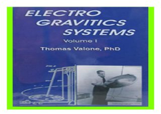 Electrogravitics Systems Reports on a New Propulsion Methodology book 357