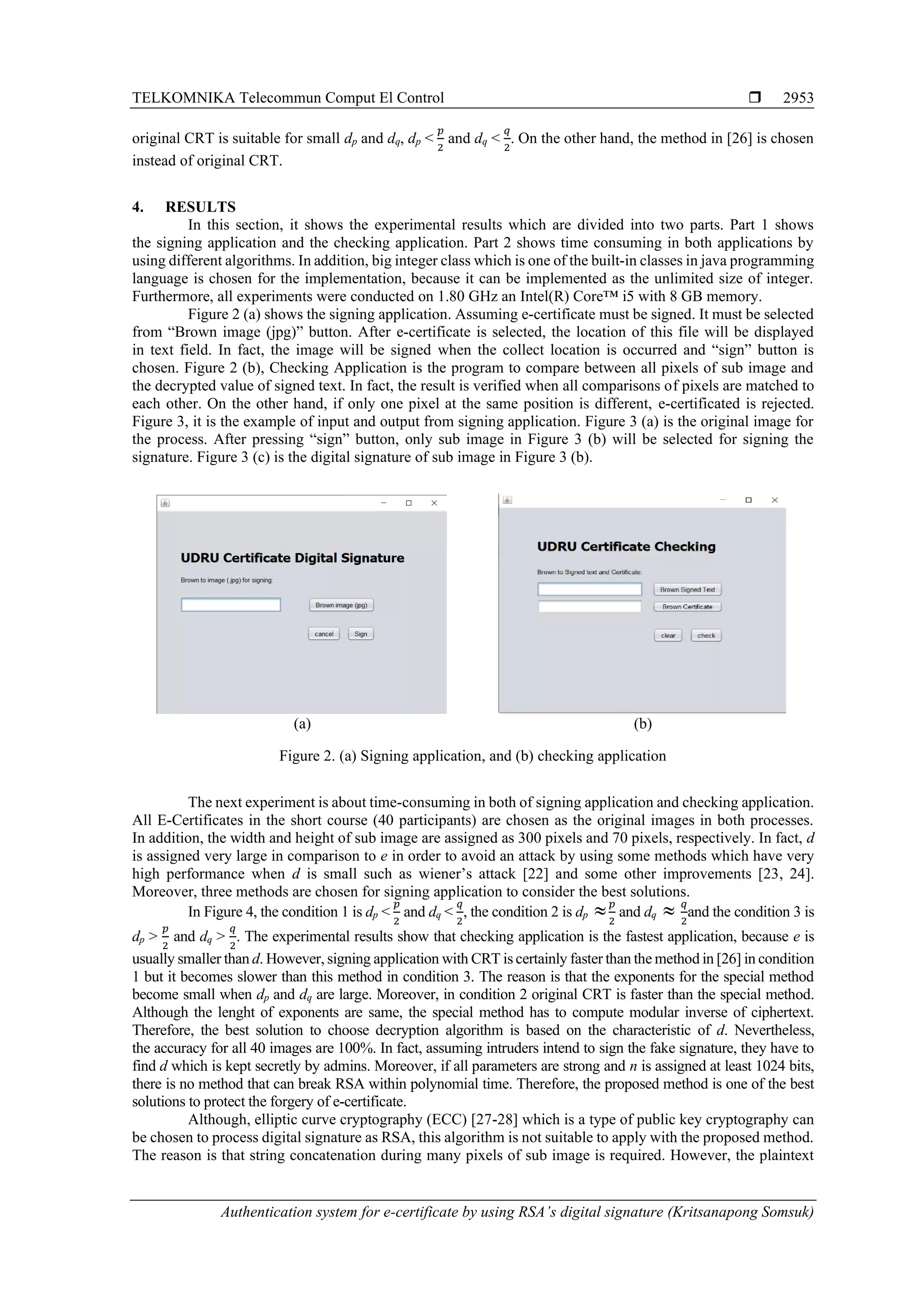 Authentication system for e-certificate by using RSA’s digital signature | PDF