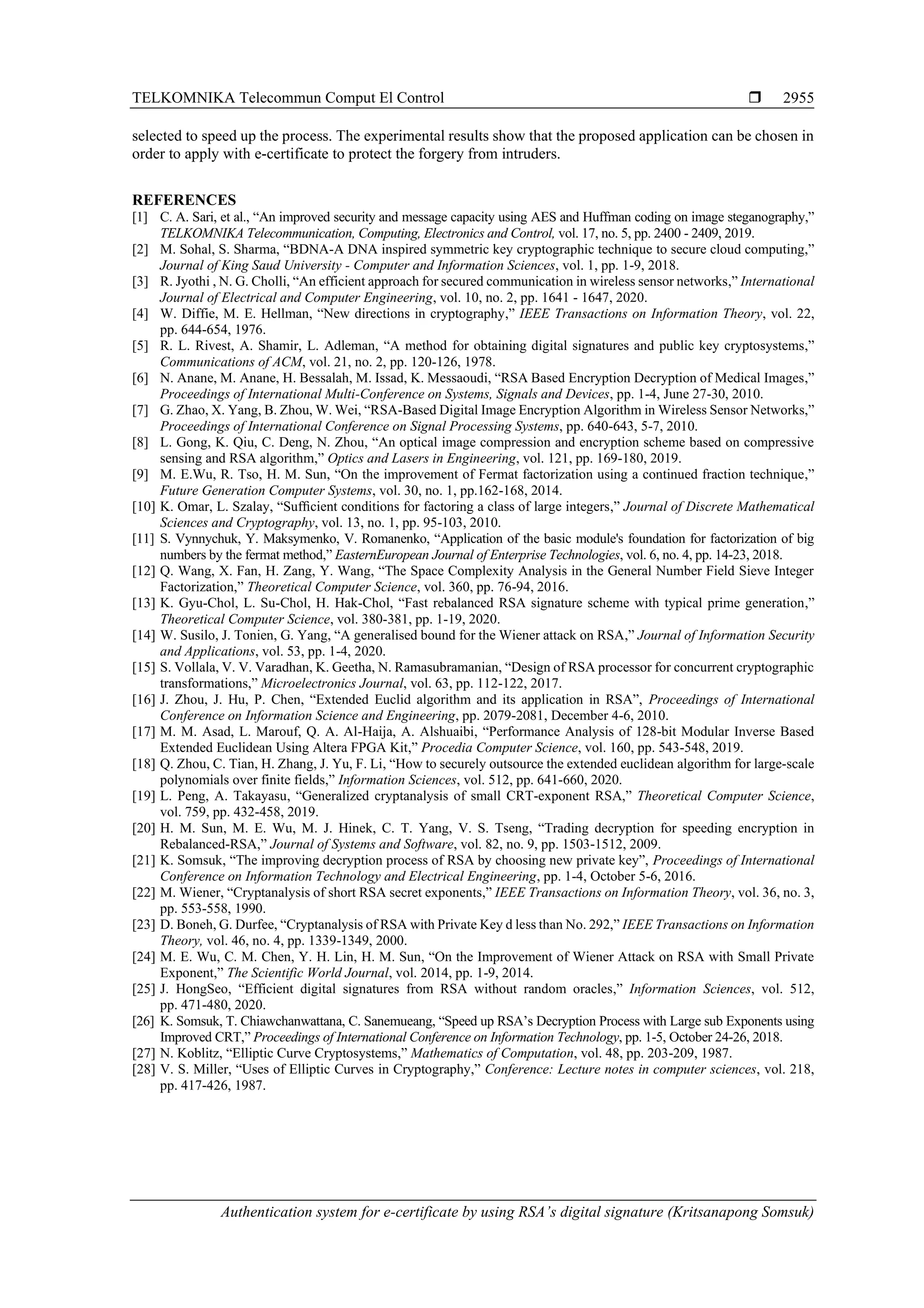 Authentication system for e-certificate by using RSA’s digital signature | PDF