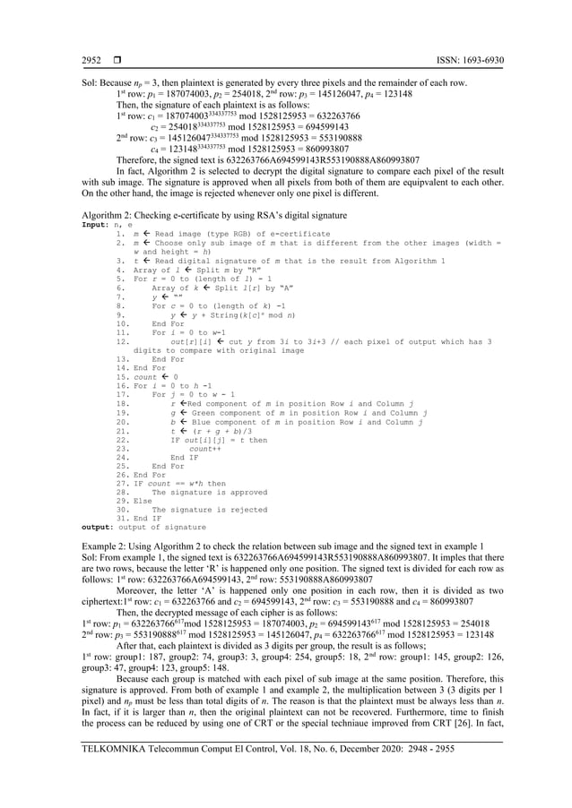 Authentication system for e-certificate by using RSA’s digital signature | PDF