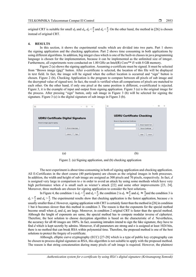 Authentication system for e-certificate by using RSA’s digital signature | PDF