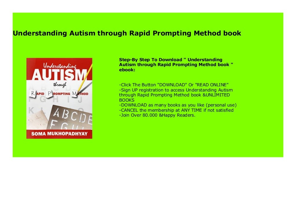 Understanding Autism through Rapid Prompting Method book 921