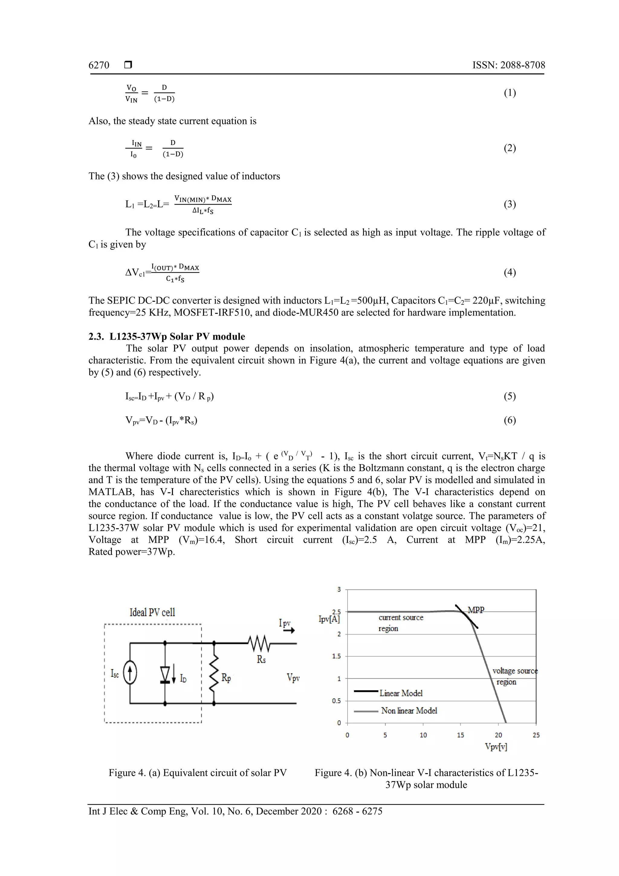 MPPT oscillations minimization in PV system by controlling non-linear dynamics in SEPIC DC-DC ...