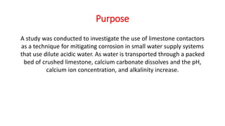 limestone contactors for small water supply systems | PPTX | Chemistry ...