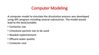 limestone contactors for small water supply systems | PPTX | Chemistry ...