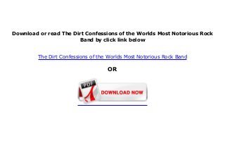 The Dirt Confessions of the Worlds Most Notorious Rock Band Nice