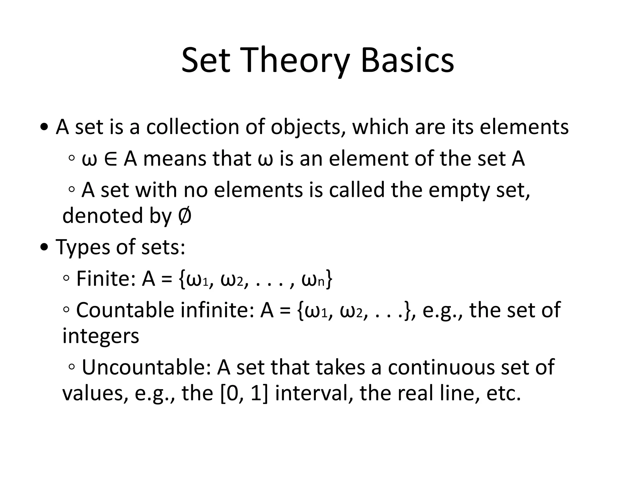 Set theory and probability presentation complete | PPTX