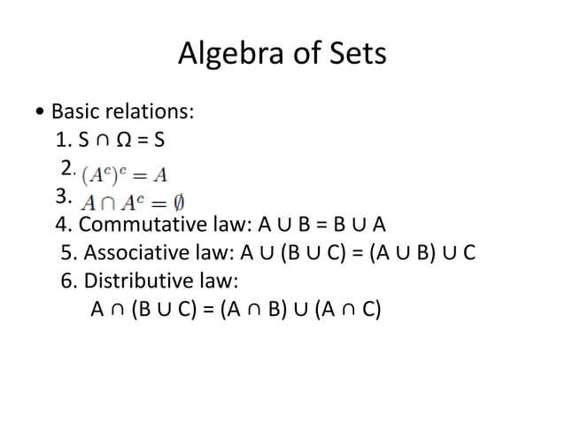 Set theory and probability presentation complete | PPTX | Physics | Science