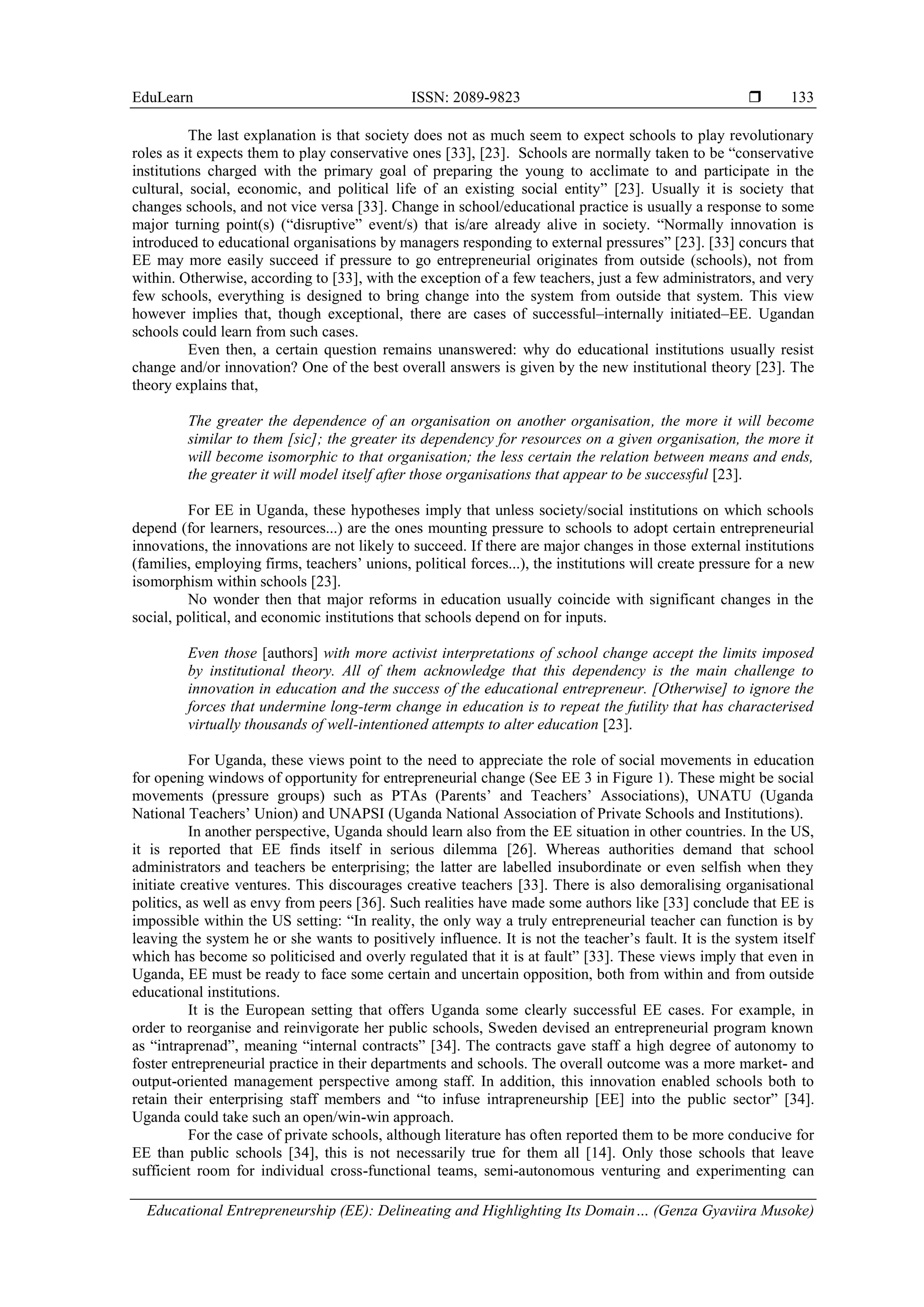Educational Entrepreneurship (EE): Delineating and Highlighting Its ...