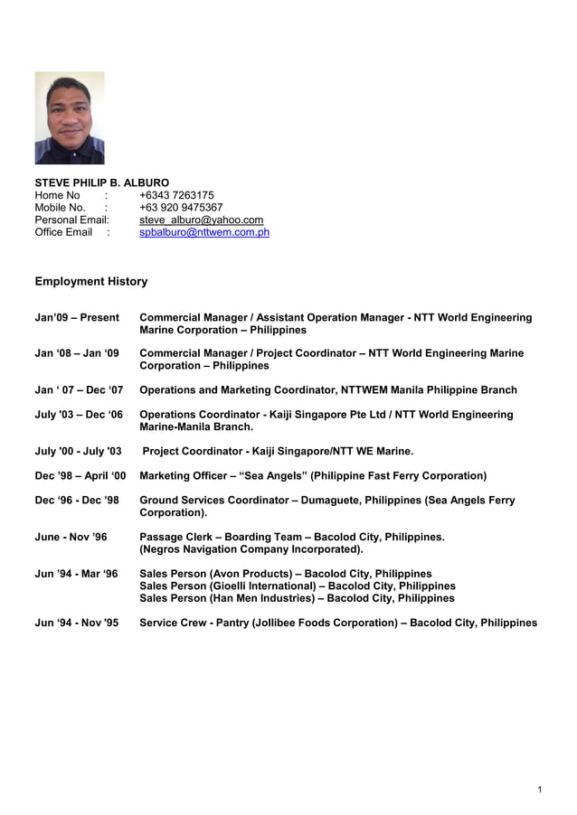 SPBA - CV Feb 2015 v3 | PDF