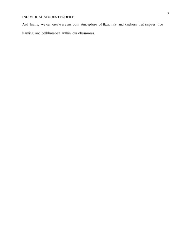 Individual Student Profile | DOCX