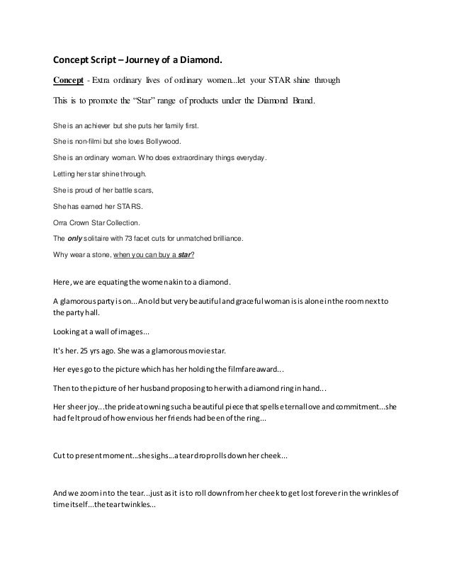 Diamonds Concept Script