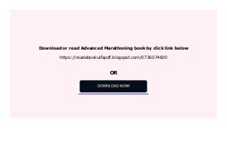 Advanced Marathoning book 7596