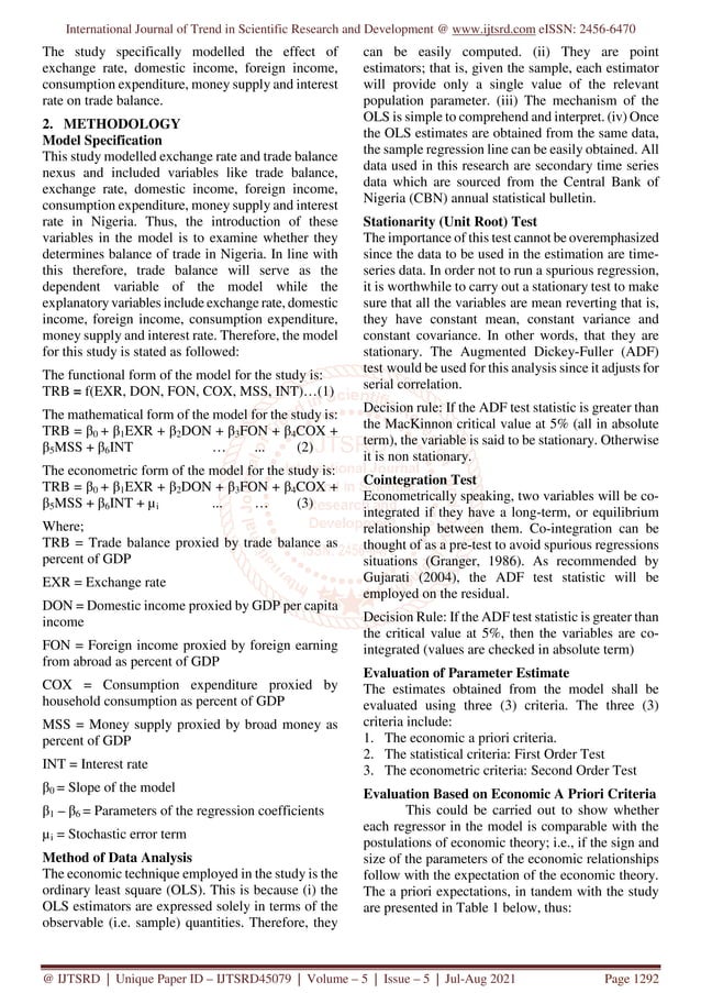 Exchange Rate and Trade Balance Nexus | PDF
