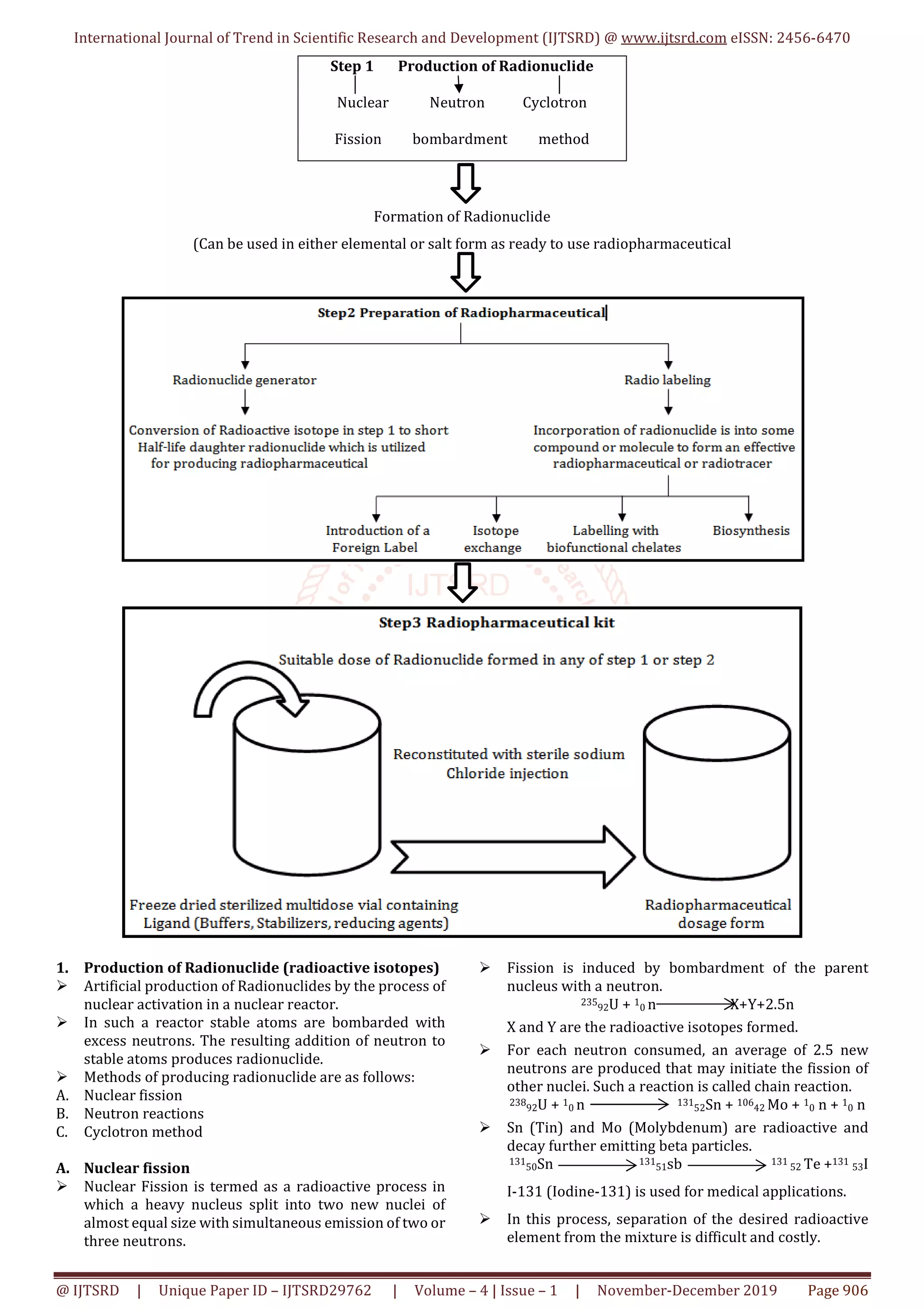 Illustrative Review on Radiopharmaceuticals | PDF