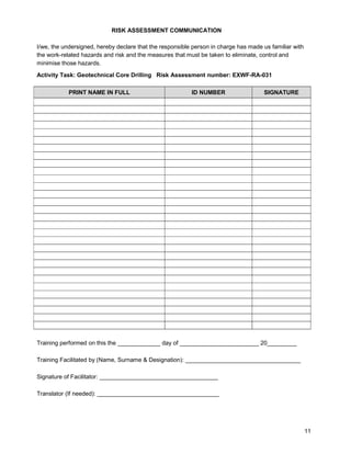 17 1 Drilling Operations Risk assessment | PDF