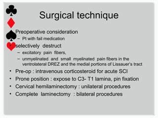 171&Sch ch130 Dorsal root entry zone lesion (DREZ) | PPT