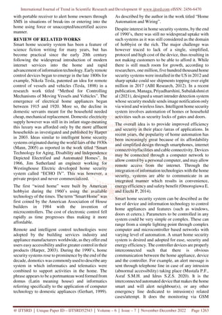 Smart Home Security and Intrusion Detection System | PDF