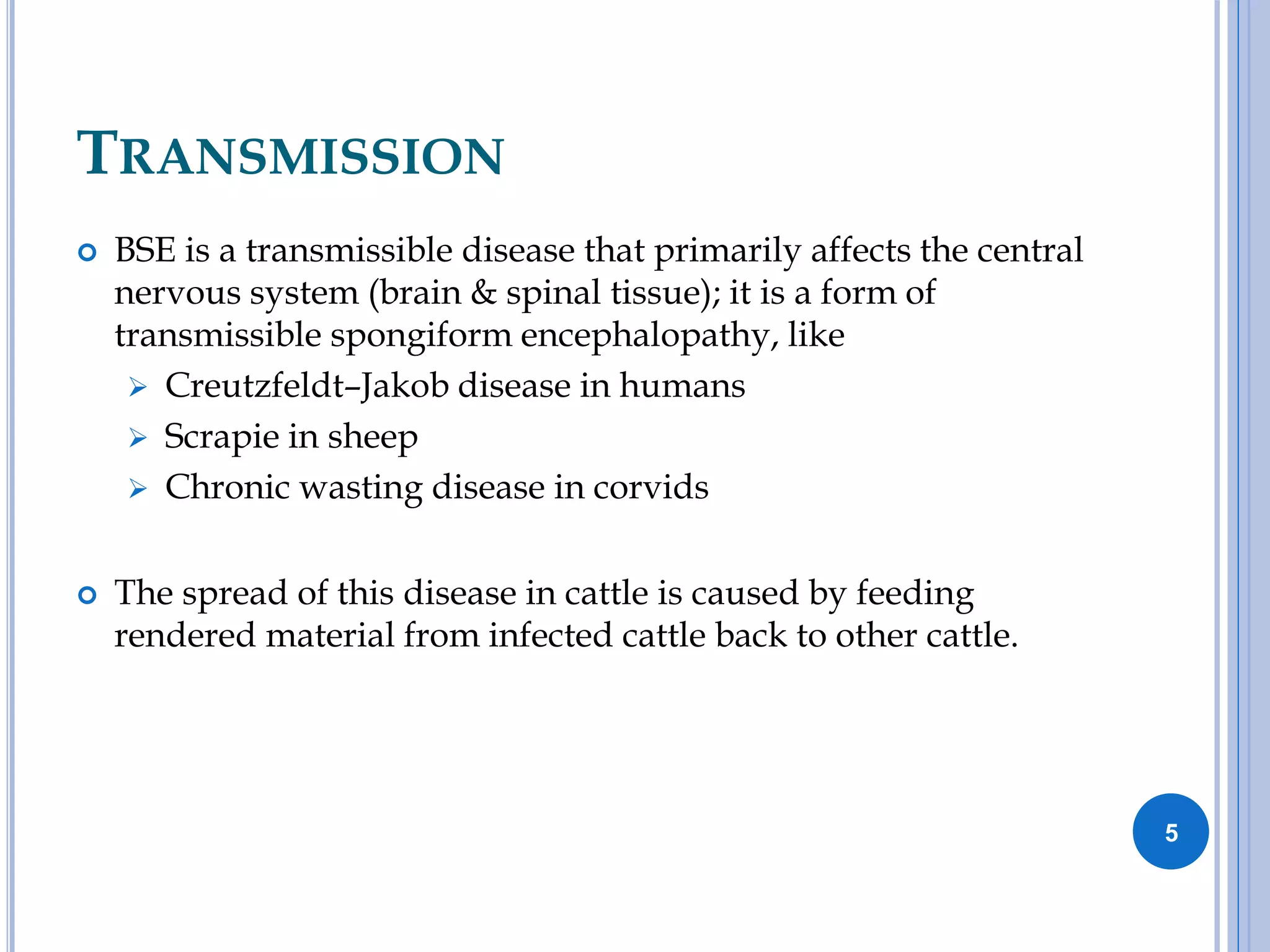 Bovine spongiform encephalopathy | PPTX