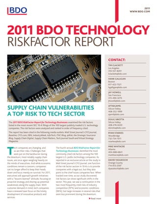 BDO Risk Factor Report | PDF