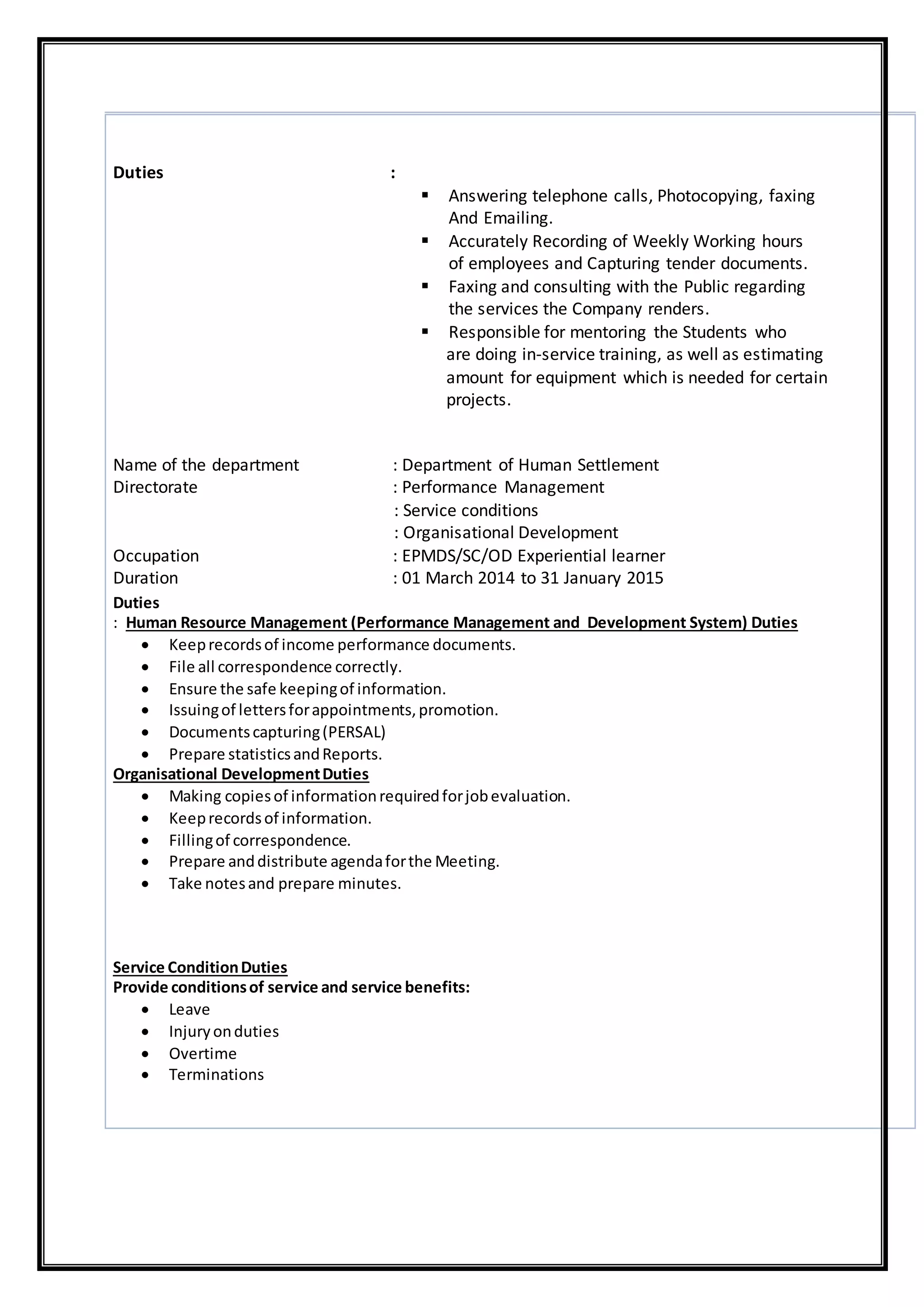 SANDILE BLOSE CV 5 | PDF