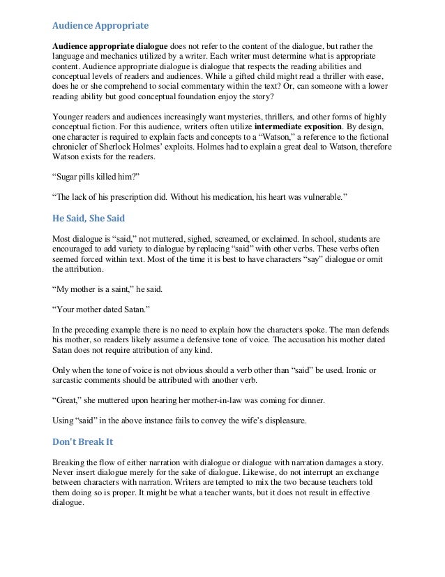 17204 how to write dialogue that works