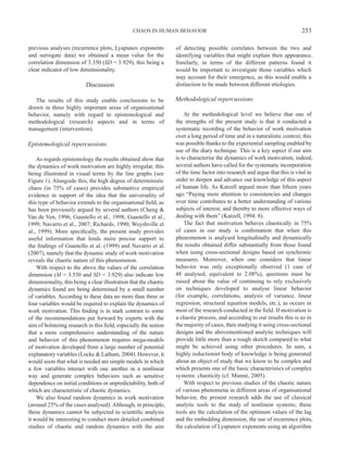 chaos in human behaviour, the case of work motivation | PDF