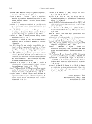 chaos in human behaviour, the case of work motivation | PDF