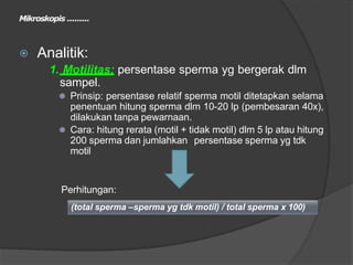 Pemeriksaan Analisa Sperma Metode Manual | PDF