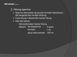 Pemeriksaan Analisa Sperma Metode Manual | PDF