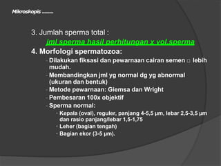 Pemeriksaan Analisa Sperma Metode Manual | PDF